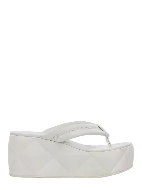 LE SILLA Quilted Platform Sandals - White