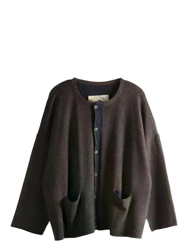 ZIGGY CHEN Pocket Button Cardigan - Brown