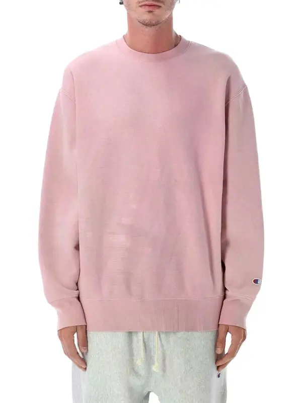 Champion Logo Crew-neck Sweatshirt - Pink