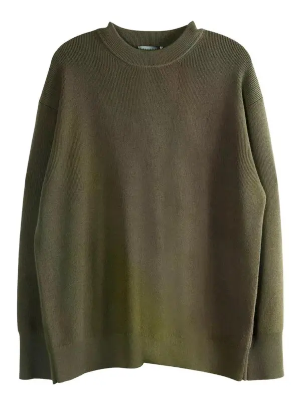 MARGARET HOWELL Ribbed Crew-neck Sweater - Green