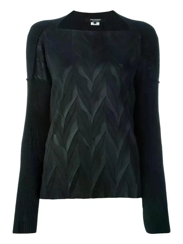 Junya Watanabe Chevron Panel Sweater - Black