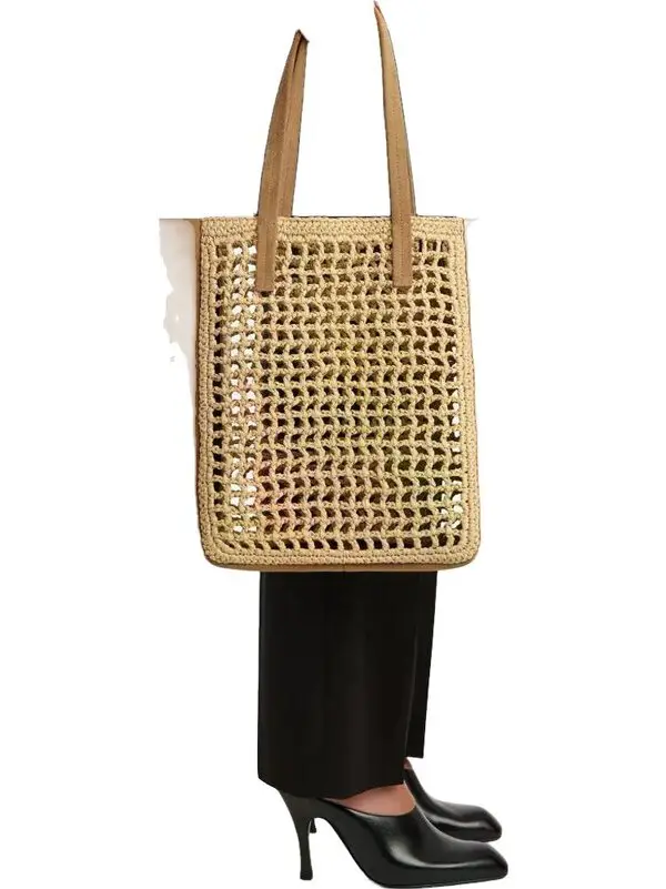 Khaite Woven-panel Tote - Neutrals