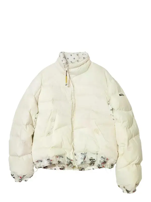 UNDERCOVERISM Floral-trim Puffer Jacket - White