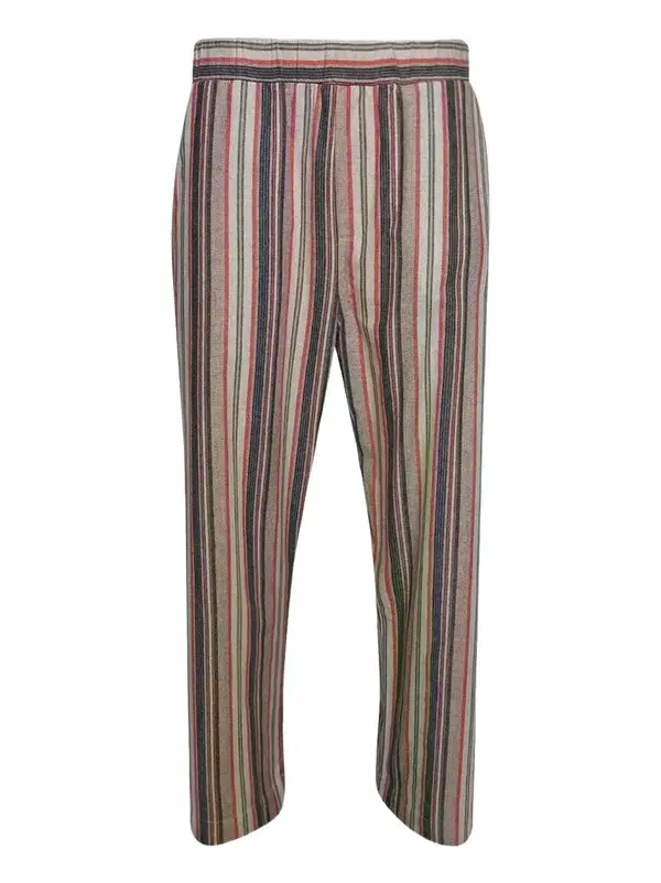THE ELDER STATESMAN Striped Trousers - Red