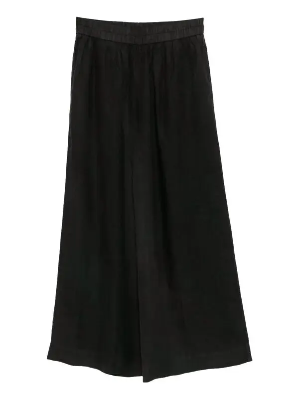 JAMES PERSE Linen Wide-leg Trousers - Black