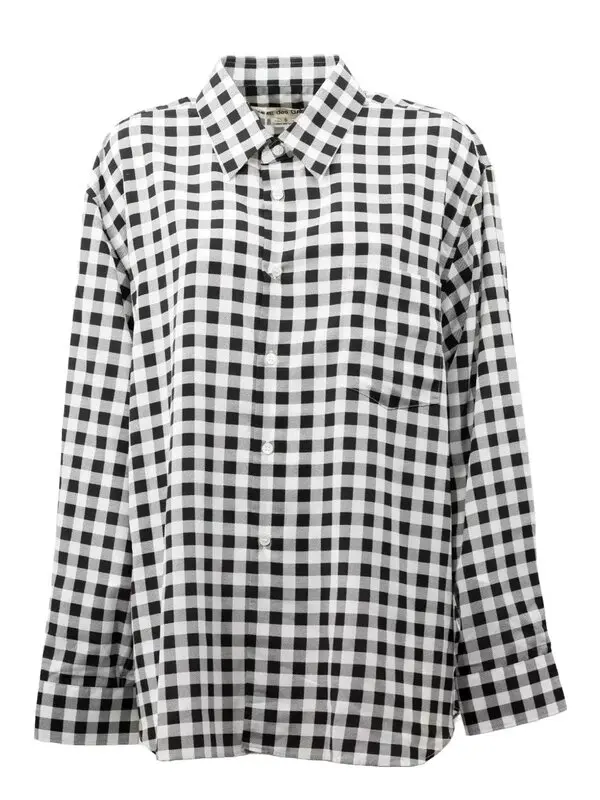 Comme Des Garçons Check-print Shirt - White