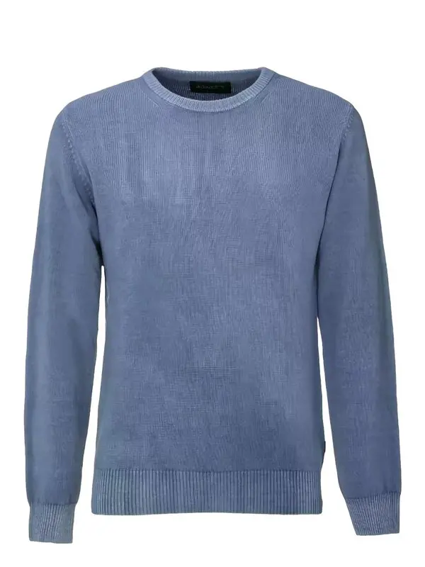 40WEFT Ribbed Crew Neck Sweater - Blue