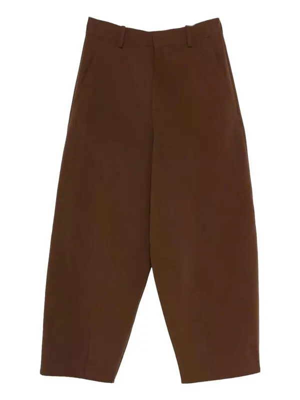 ALYSI Wide-leg Trousers - Brown