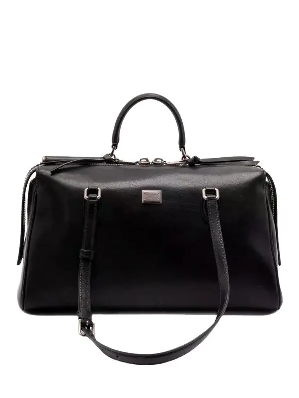 Dolce & Gabbana Leather Travel Bag - Black