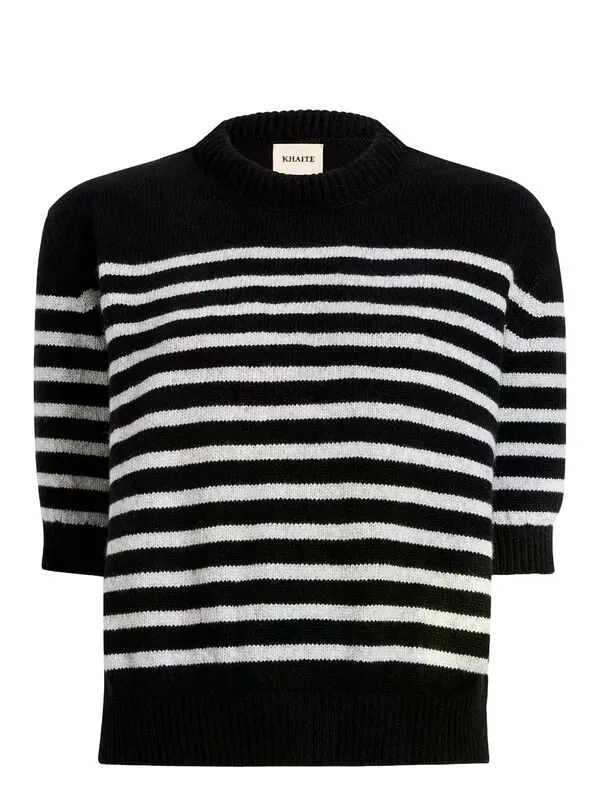 Khaite Davin Striped Sweater - Black