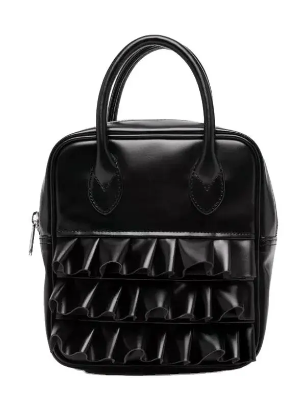 Comme Des Garçons Ruffled Tote Bag - Black