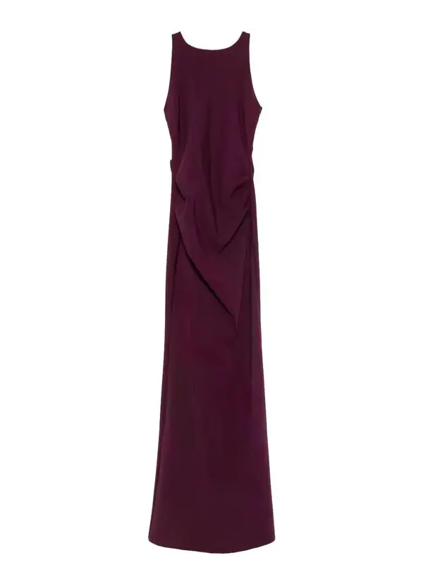 Chiara Boni La Petite Robe Eman Ruched Long Dress - Purple