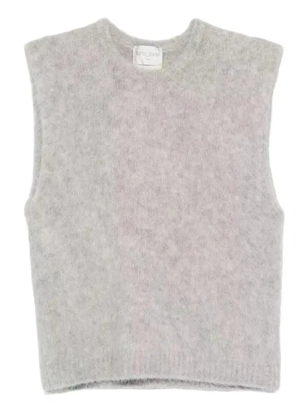 FORTE_FORTE Sleeveless Knit Tank Top - Grey