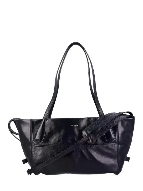 Balmain Panelled Shoulder Bag - Black