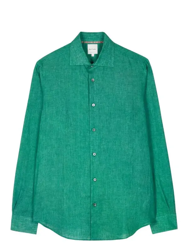 Paul Smith Long-sleeve Linen Shirt - Green