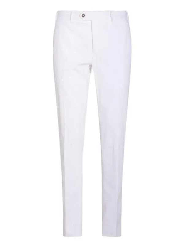 PT TORINO Virgin Wool Slim Pants - White
