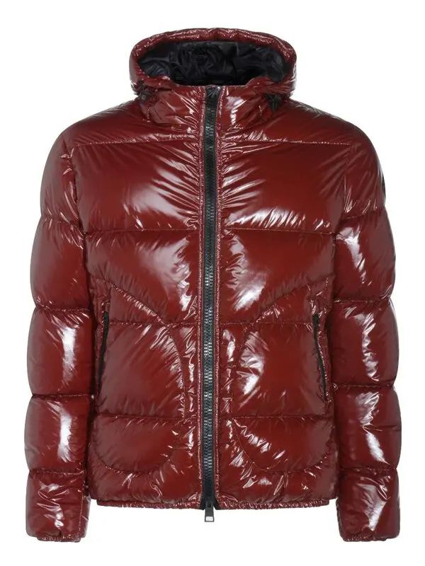 Herno Down Jacket With High Collar - Purple
