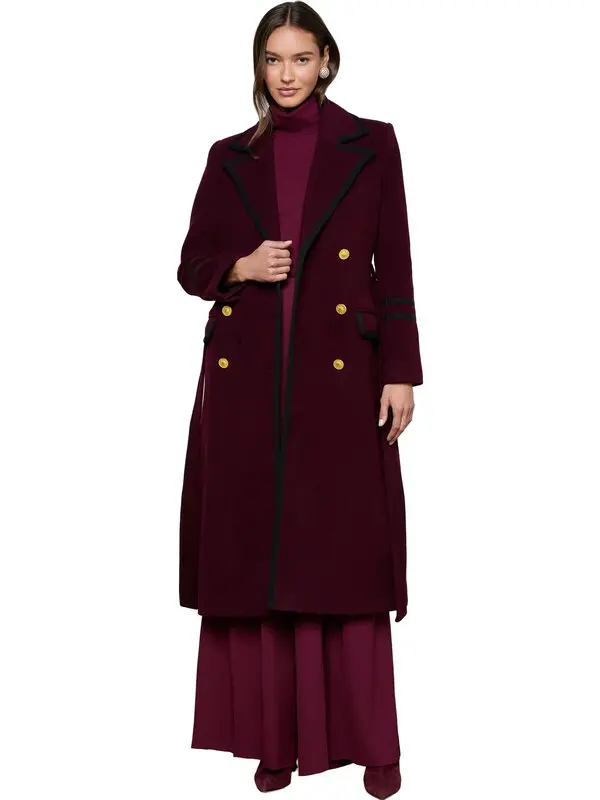 L'Agence Irene Long Coat - Dark Port