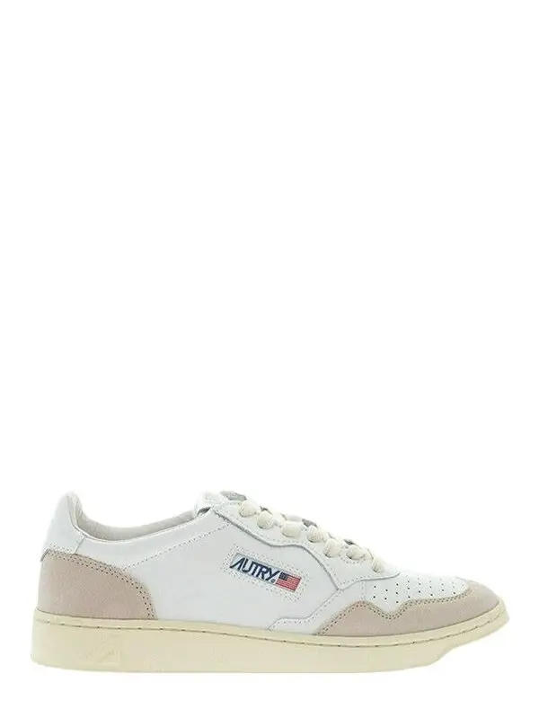 AUTRY Medalist Low Leather And Suede Sneakers - White