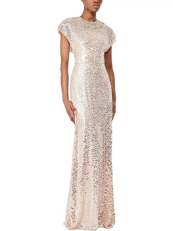 Jenny Packham Odisha Sequin Embellished Gown - Sugar
