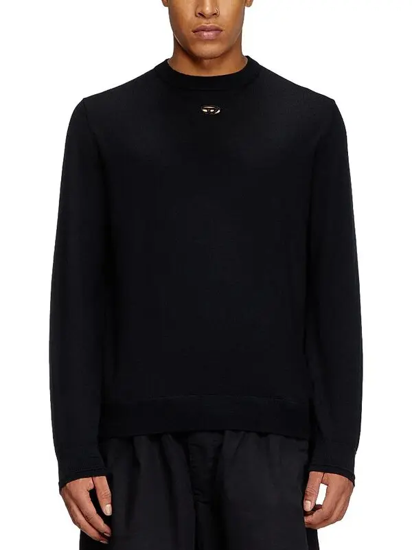 Diesel Valiam Crewneck Wool Sweater - Deep/black