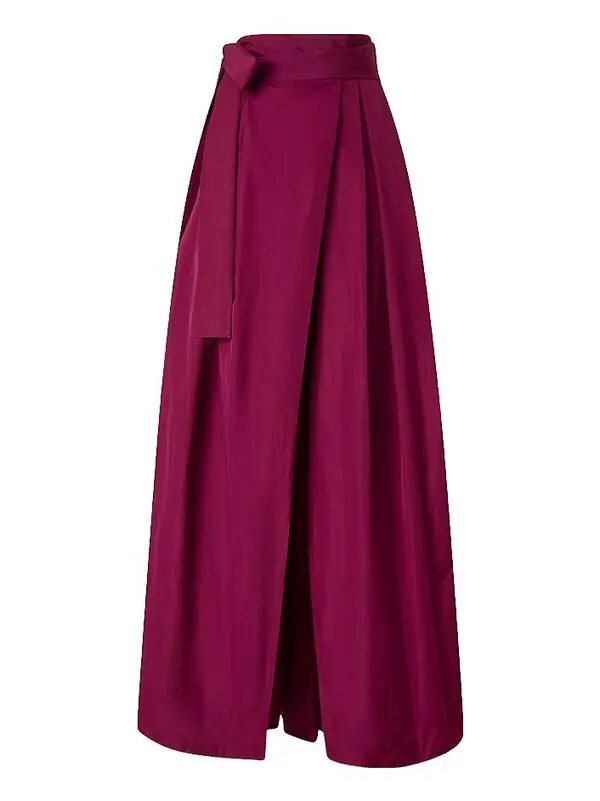 Pinko Cavallina Taffeta Skirt - Beetroot