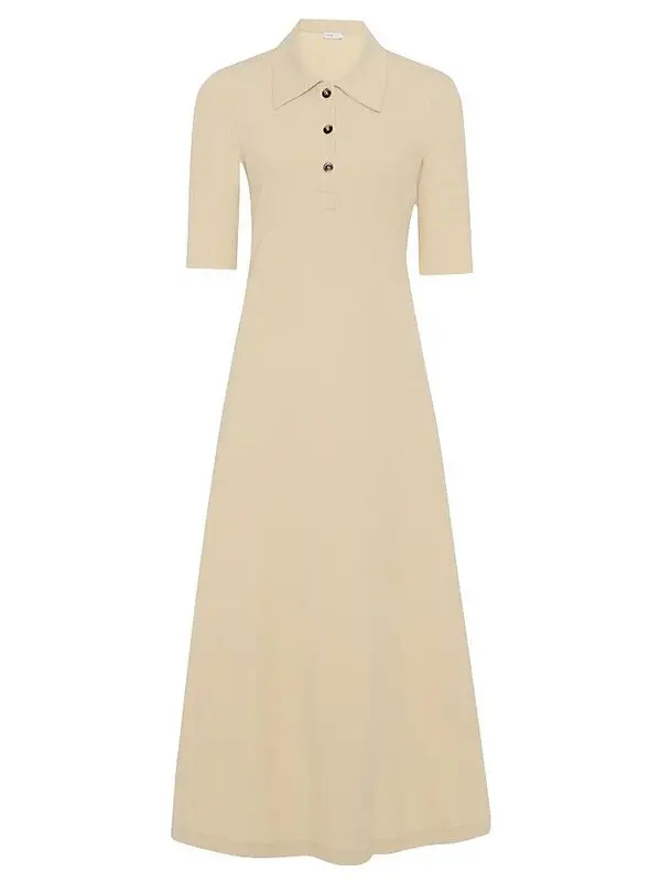 Rosetta Getty Polo Maxi Dress - Champagne