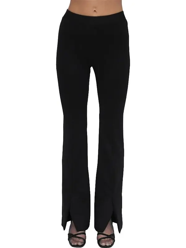 Rosetta Getty Split Vent Slim Pants - Black