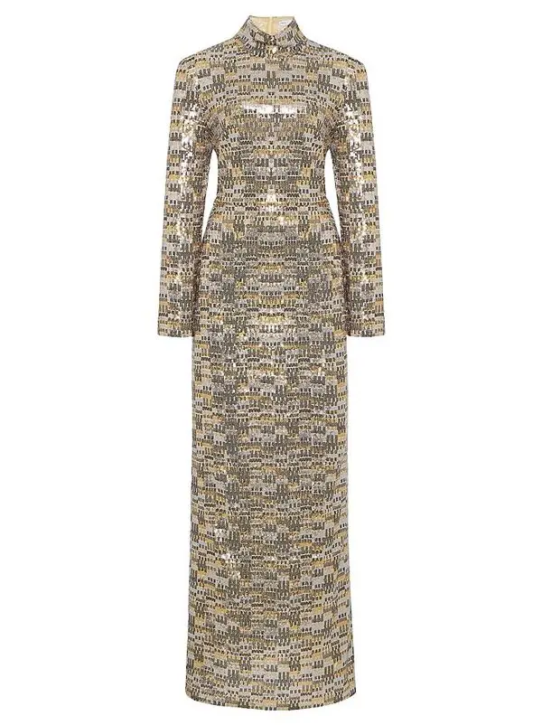 Rosetta Getty Sequinned Turtleneck Dress - Multi