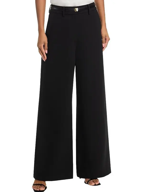 French Connection Azra Twill Wide Leg Pants - Black