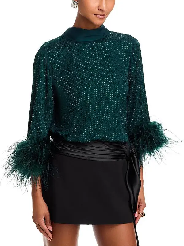 UNGARO Claire Blouse - Dark Pine