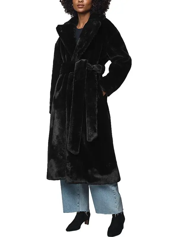 Splendid Faux Fur Lucia Coat - Black