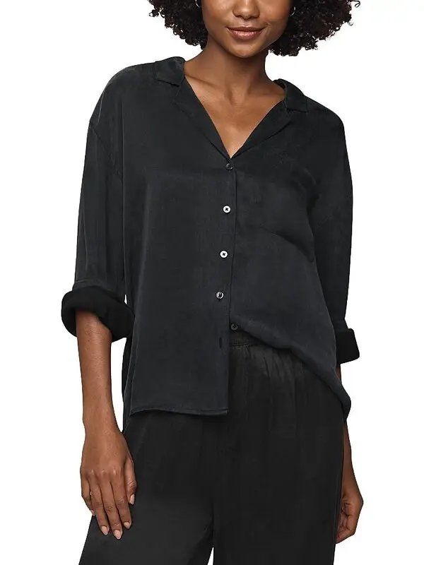 Splendid Serena Satin Top - Black