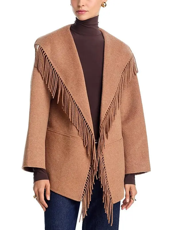 Simkhai Rowen Fringe Jacket - Camel