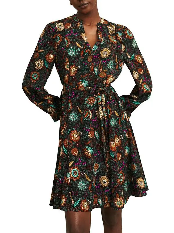 HOBBS LONDON Hailey Mini Dress - Black Multi