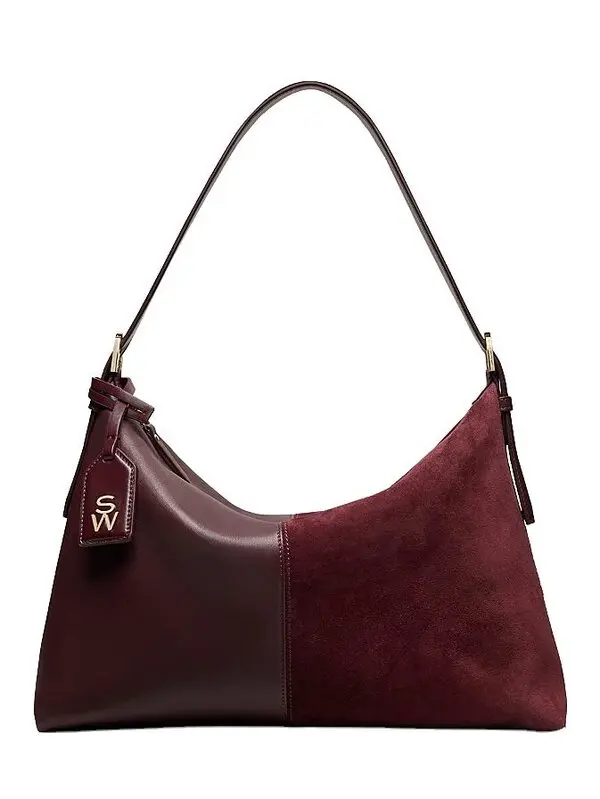 STUART WEITZMAN 5050 Shoulder Bag - Rosewood/gold