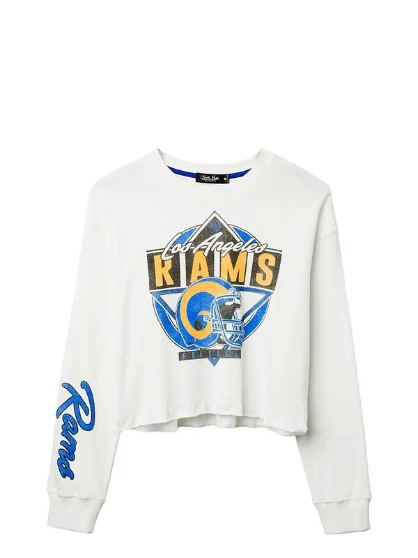 Junk Food Clothing Nfl Los Angeles Rams Helmet Fleece - Vintage White