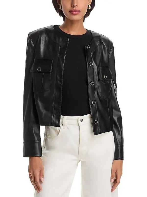 Paige Verity Faux Leather Jacket - Black