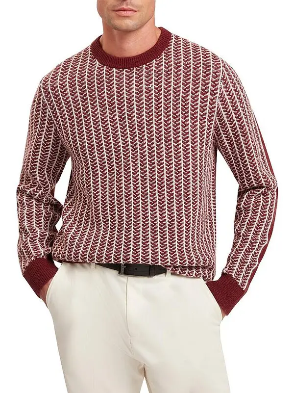 Ted Baker London Textured Crewneck Sweater - Maroon