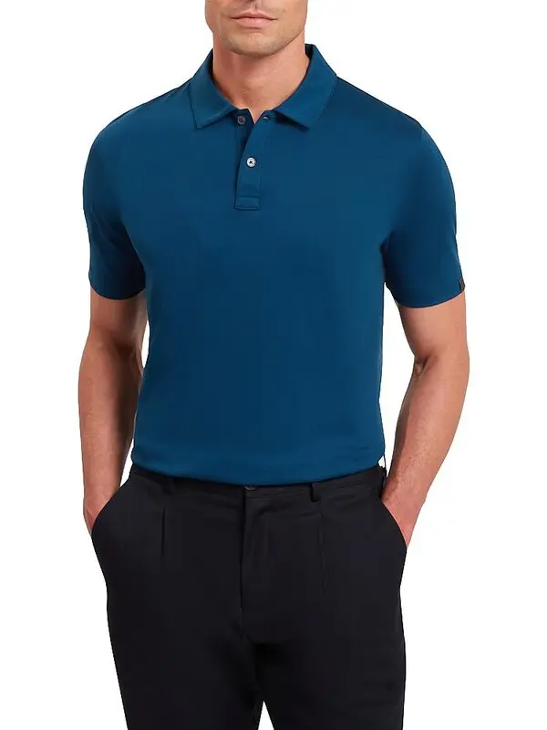 Ted Baker London Connall Short Sleeve Soft Touch Cotton Polo - Dark Blue