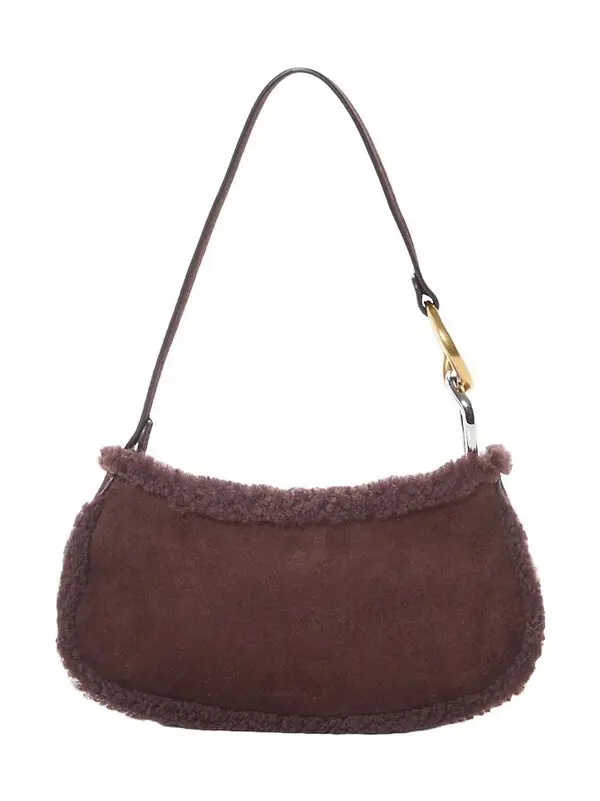 Staud Ollie Suede Shoulder Bag - Espresso Suede