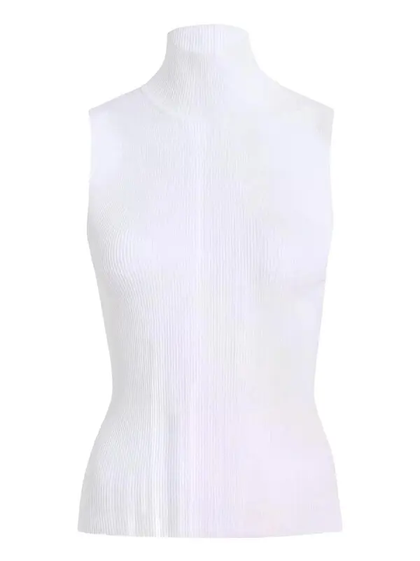 Khaite Ribbed Roll-neck Benita Top - White