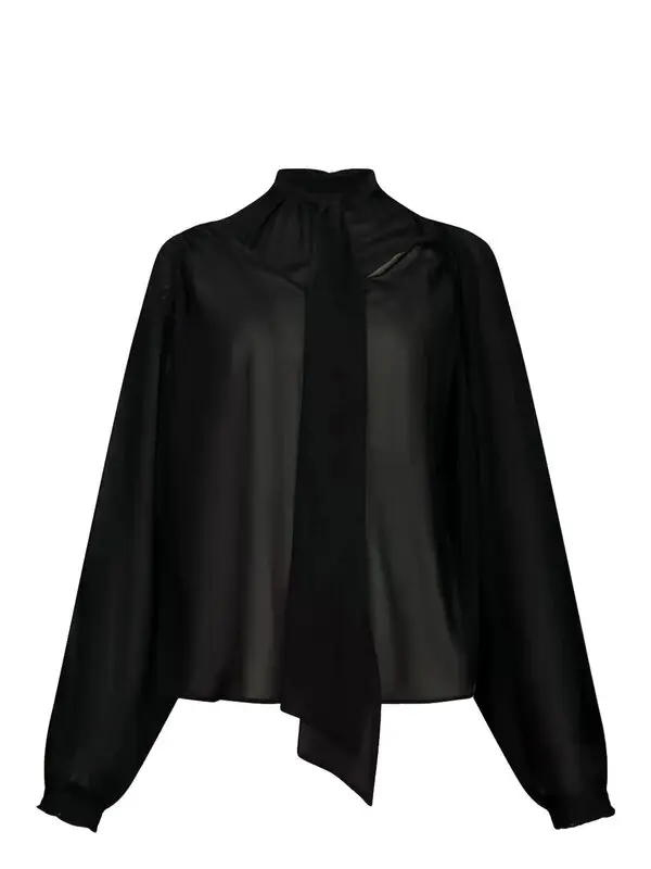 Liu Jo Scarf Collar Raglan Blouse - Black
