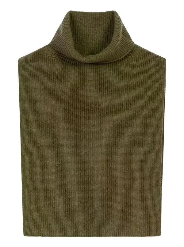 Eric Bompard Cashmere Roll-neck Bib - Green
