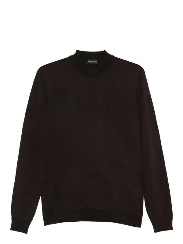 ROBERTO COLLINA High-neck Sweater - Brown