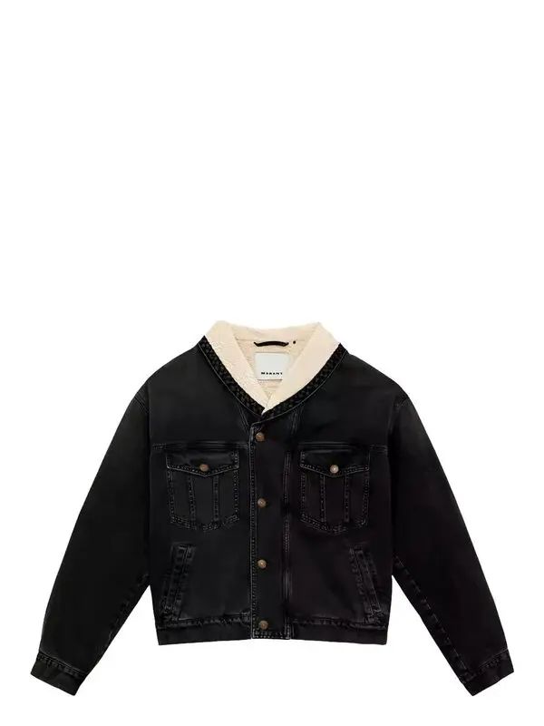 MARANT Shearling Collar Jackson Jacket - Black