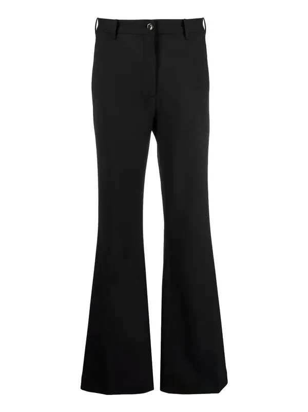 NINE:INTHE:MORNING High-waisted Flared Trousers - Black