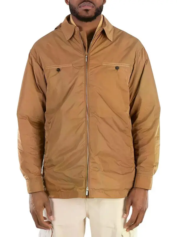FERRAGAMO Zip Hooded Jacket - Brown
