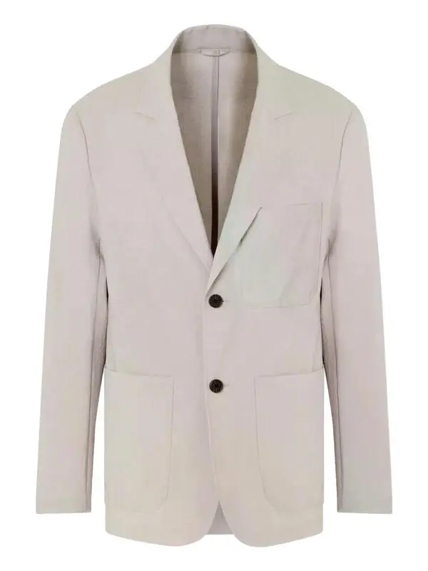 Emporio Armani Pocket Single-breasted Blazer - Neutrals