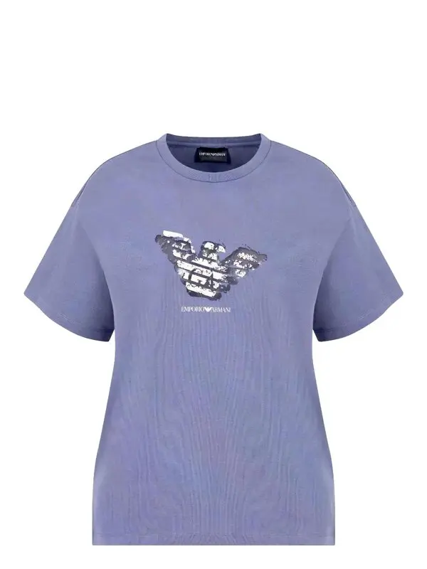 Emporio Armani Logo Graphic T-shirt - Purple